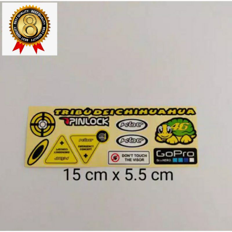Jual Sticker Helm Visor Kaca Helm Tribudei Chihuahua kyt ink nolan arai ...