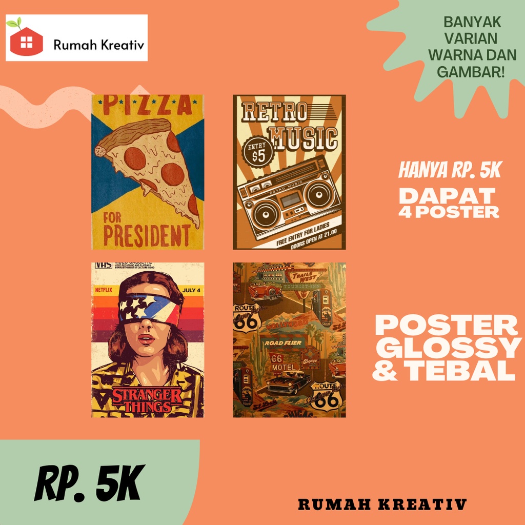 Jual (RETRO) Poster Dinding Aesthetic | Poster Aesthetic | Poster ...