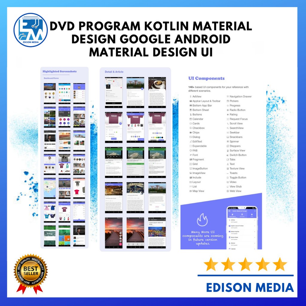 Jual DVD Program Kotlin Material Design Google Android Material Design Ui | Shopee Indonesia