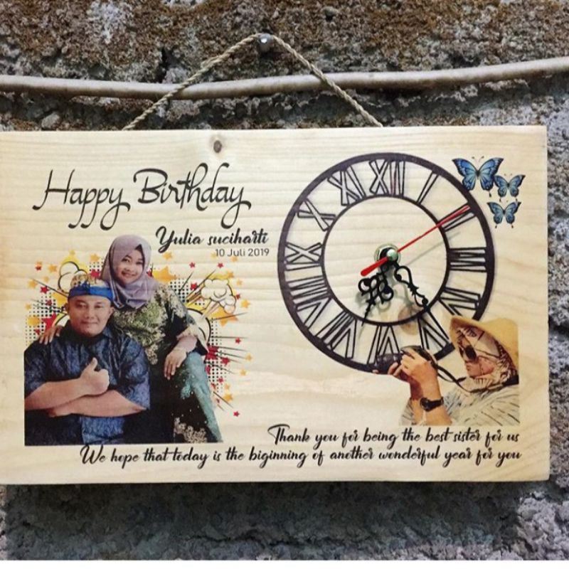 Jual Jam kayu custom | Shopee Indonesia