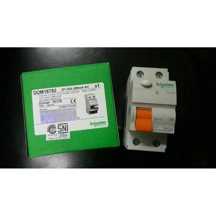 Jual ELCB/RCCB SCHNEIDER DOMAE 2P 25A 300mA | Shopee Indonesia