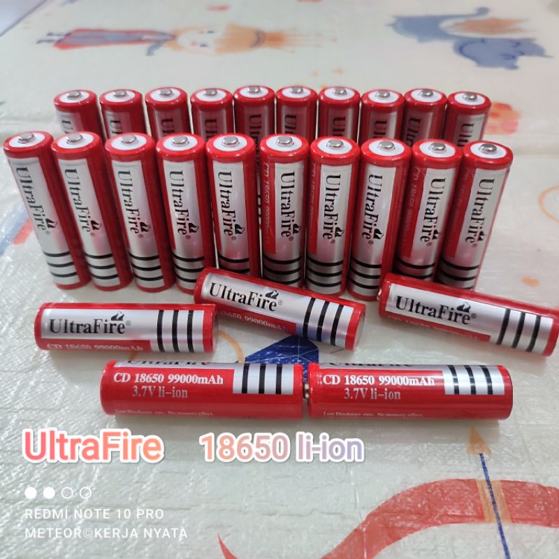 Jual BATTERY BATERAI BATRE LITHIUM 18650 RECHARGE ULTROFITE ULTRAFIRE 3.7V SENTER POWER BANK ...