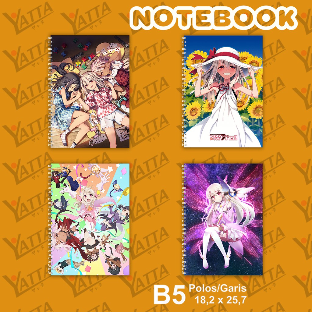 Jual Notebook Anime ukuran B5 18,2 cm x 25,7 cm Fate kaleid liner ...