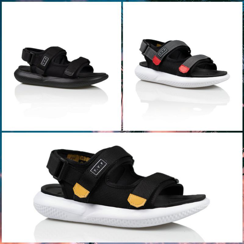 Jual Sandal tvf footwear ubud black, grey, full black | Shopee Indonesia