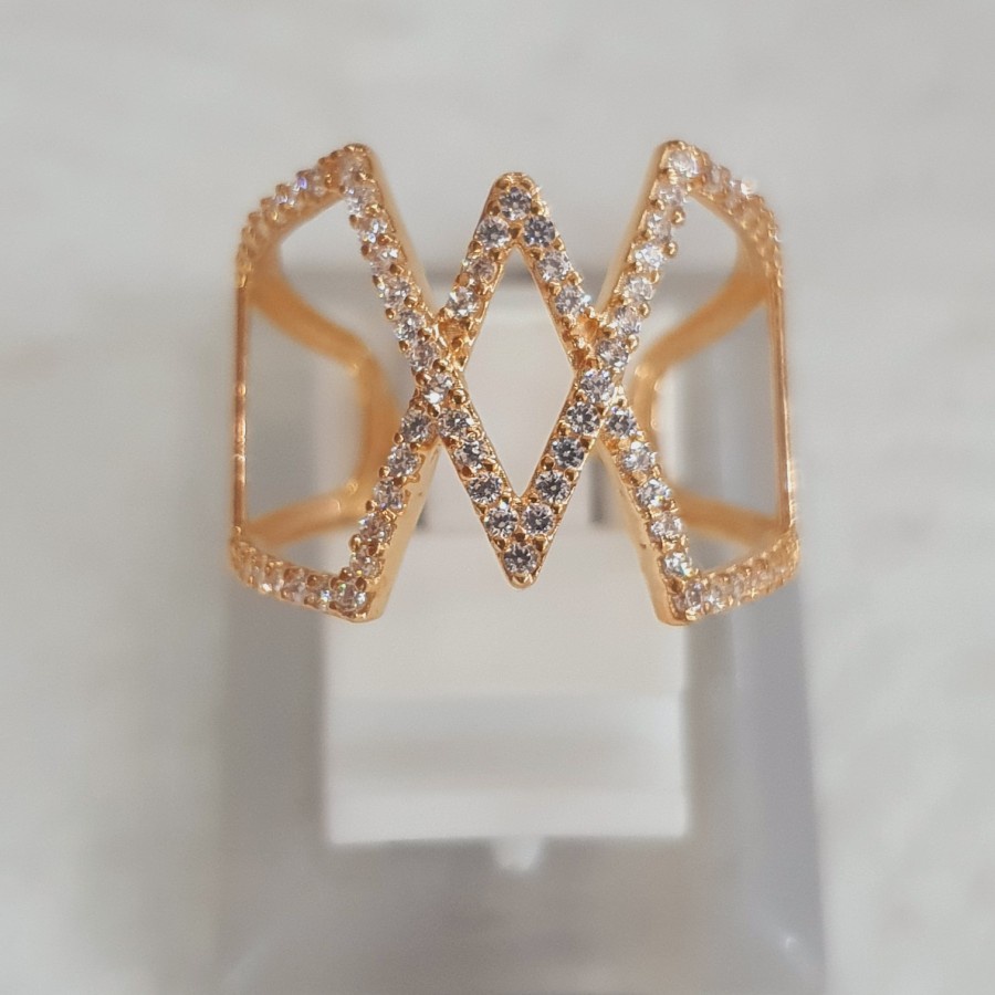 Jual cincin model zig zag ad mata variasi 1 emas 70 % 70% 700 16ki ...