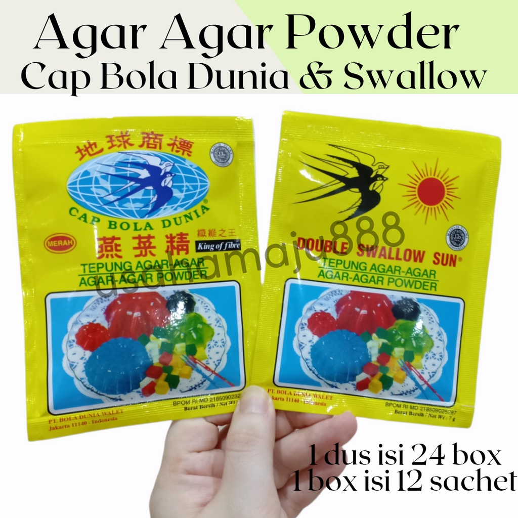 Jual Agar Agar Walet Swallow / Cap Bola Dunia 1 Sachet | Shopee Indonesia