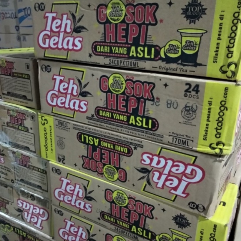 Jual Teh Gelas 1 Dus Isi 24 Berat Isi 160 ml | Shopee Indonesia