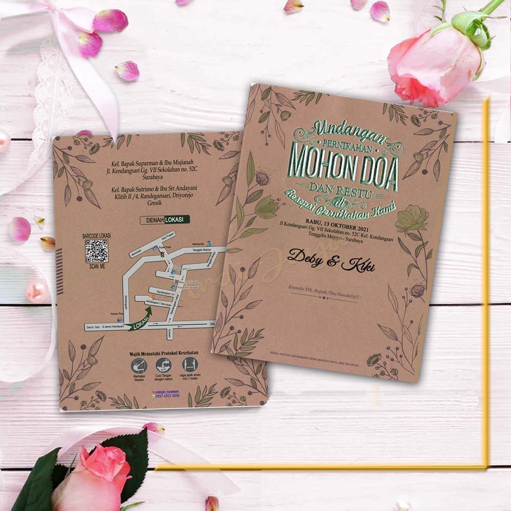 Jual Undangan Pernikahan Murah Elegan Unik I Kartu Undangan dengan Font ...