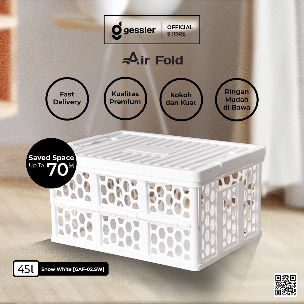 Jual Gessler Container Box Lipat Air Fold Model Lubang | Bonus Rambu ...