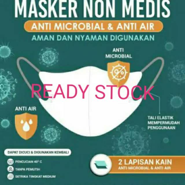Jual Masker Kain SRITEK Non Medis Anti Microbial & Anti Air | Shopee ...