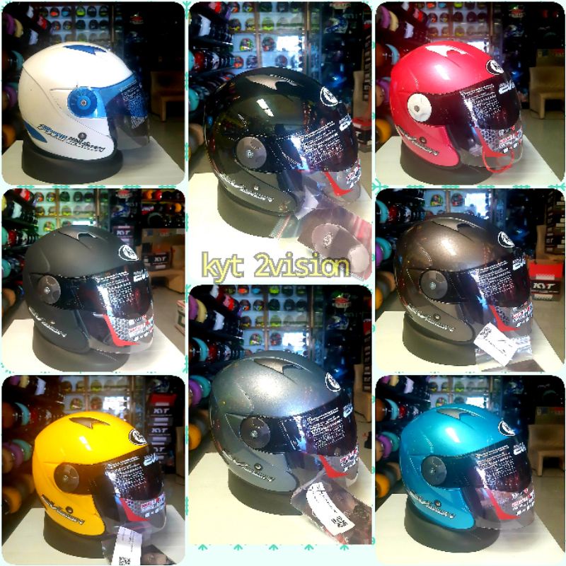Jual HELM KYT 2 VISION HALL FACE KYT ORIGINAL | Shopee Indonesia