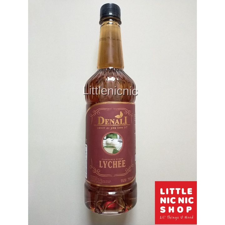 Jual Denali Lychee Flavoured Syrup 750 ML sirup rasa leci minuman cafe ...