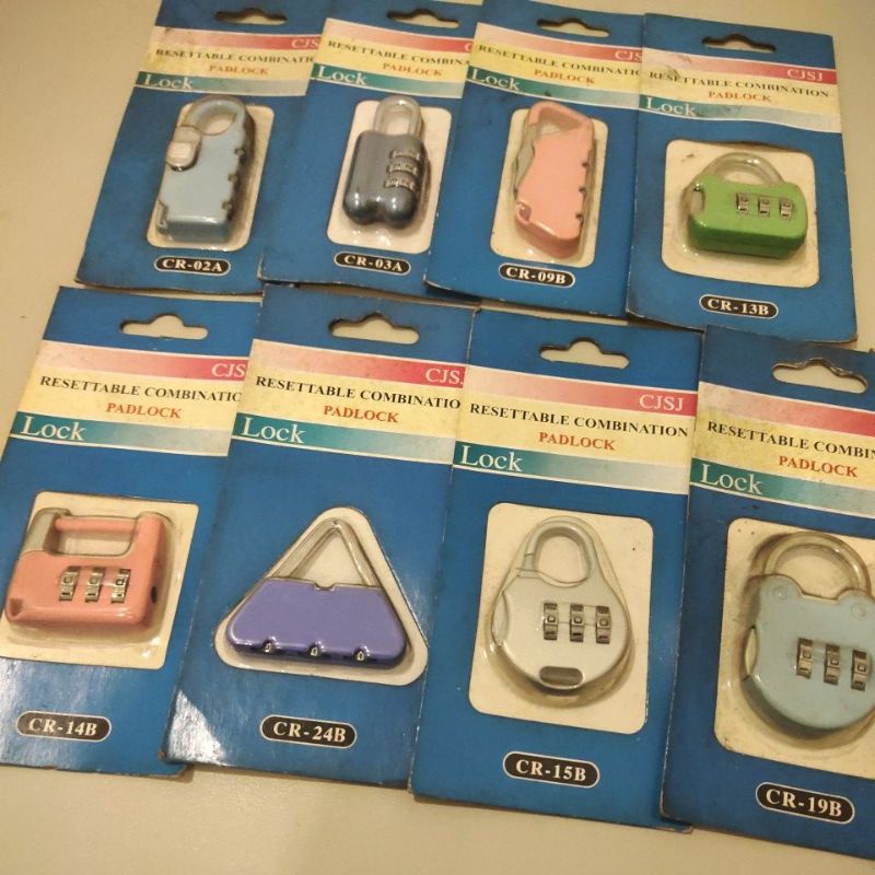Jual Aneka Bentuk & Warna Kunci Gembok Kombinasi CR-02A | CR-03A | CR ...