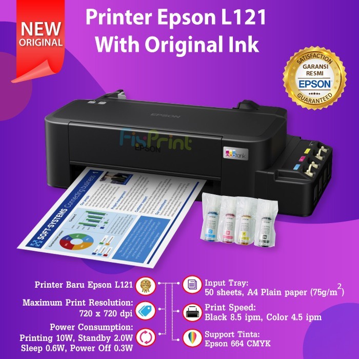Jual Printer Epson L121 A4 Ink Tank Printer Epson L121 L 121 l121 - Garansi | Shopee Indonesia
