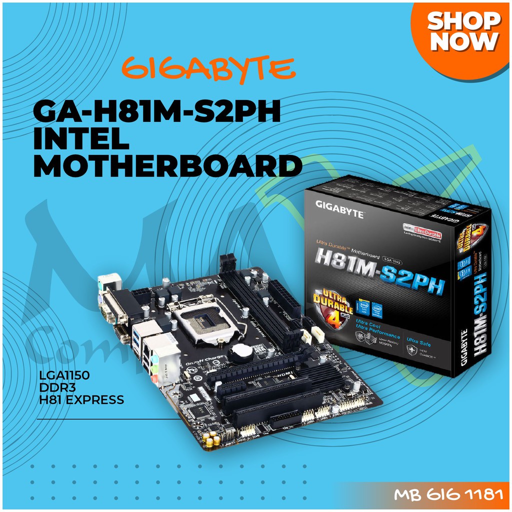 Jual Gigabyte GA-H81M-S2PH LGA1150 DDR3 1600 4th Generation Intel ...