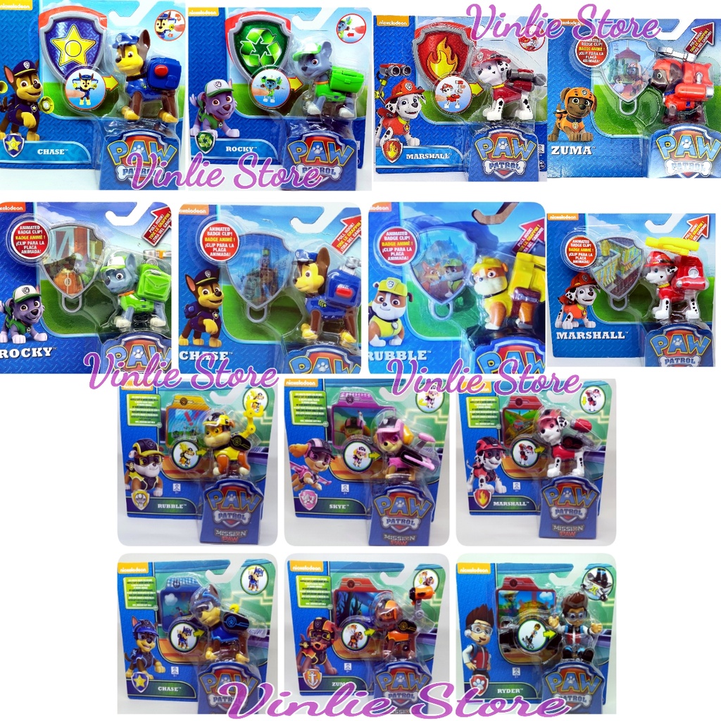 Jual PAW PATROL Mission Paw Pull Hook Badge Lencana Nickelodeon Skye ...