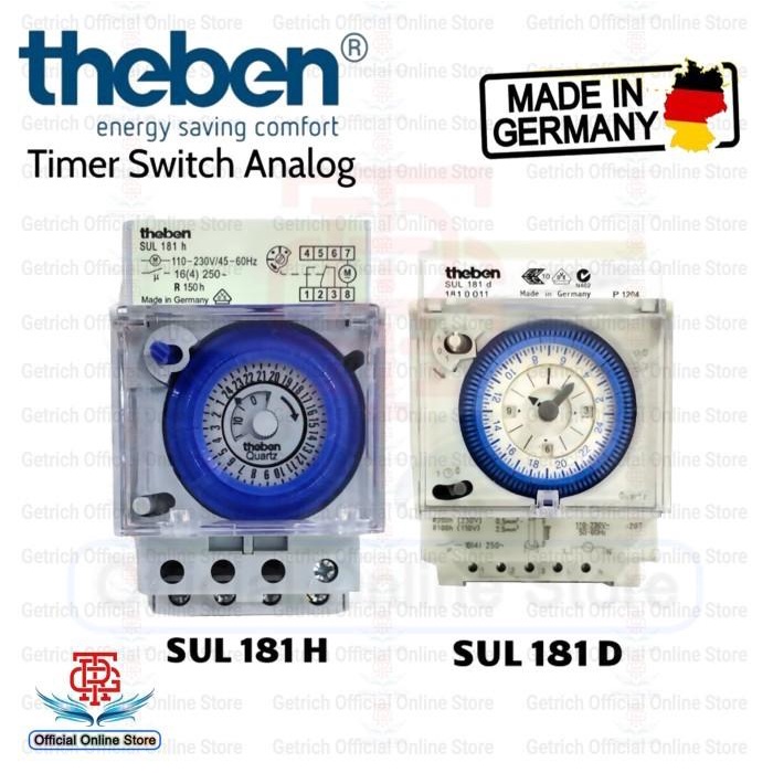 Jual Hemat Timer Switch Analog 100-240V Ac 24 Jam Theben Sul 181 D H Original | Shopee Indonesia