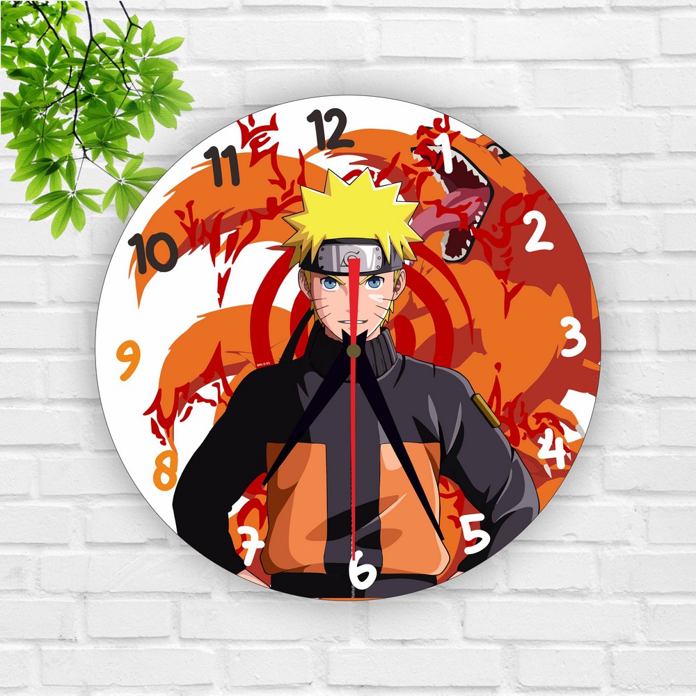 Jual JAM DINDING BULAT NARUTO UNIK Q13 | Shopee Indonesia