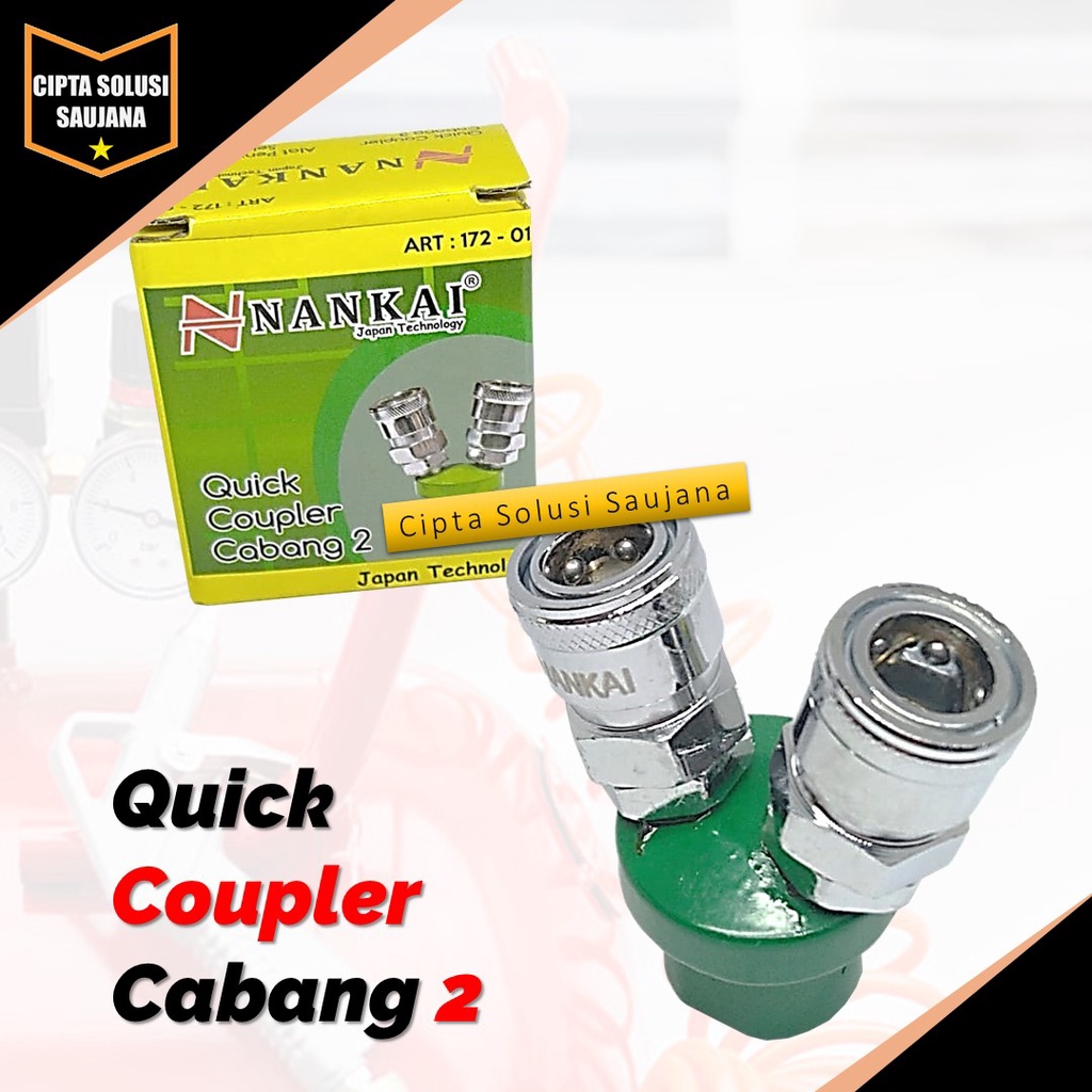 Jual QUICK COUPLER KOMPRESOR CABANG 2 SM 20 CUK KOPLER KOPLING LUBANG 2 ...