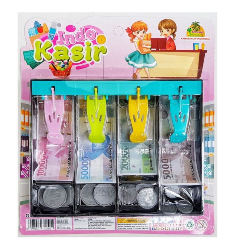 Jual MAINAN ANAK KASIR KASIRAN UANG KERTAS LOGAM / MAINAN EDUKASI UANG ...