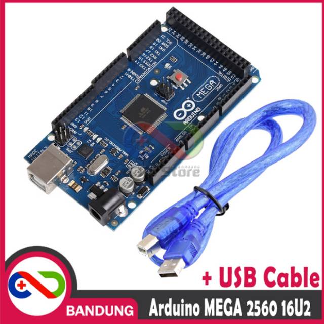 Jual ARDUINO MEGA 2560 R3 ATMEGA 16U2 COMPATIBLE BOARD + USB CABLE | Shopee Indonesia