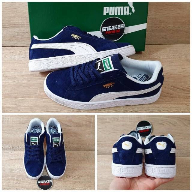 Jual Sepatu PUMA SUEDE DARK BLUE WHITE PREMIUM VIETNAM | Shopee Indonesia