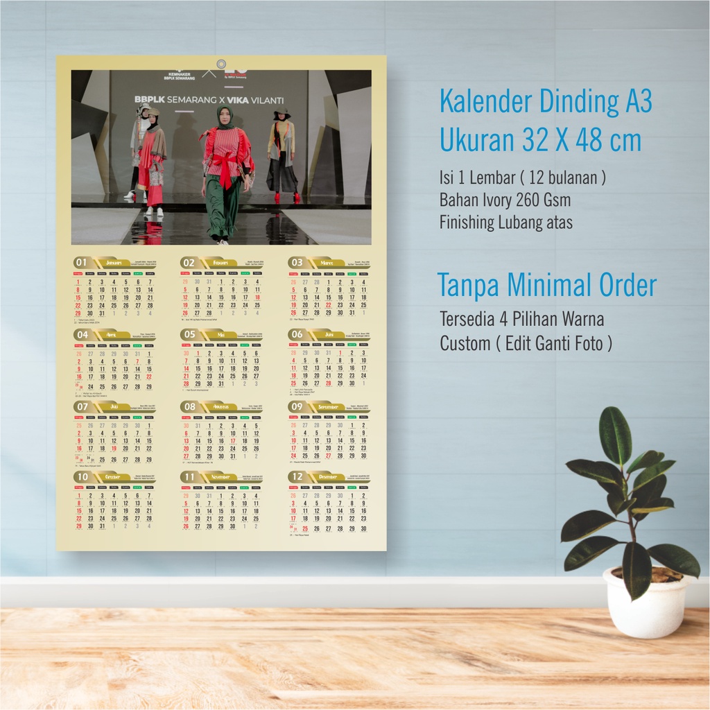 Jual Kalender dinding A3 CUSTOM | Shopee Indonesia
