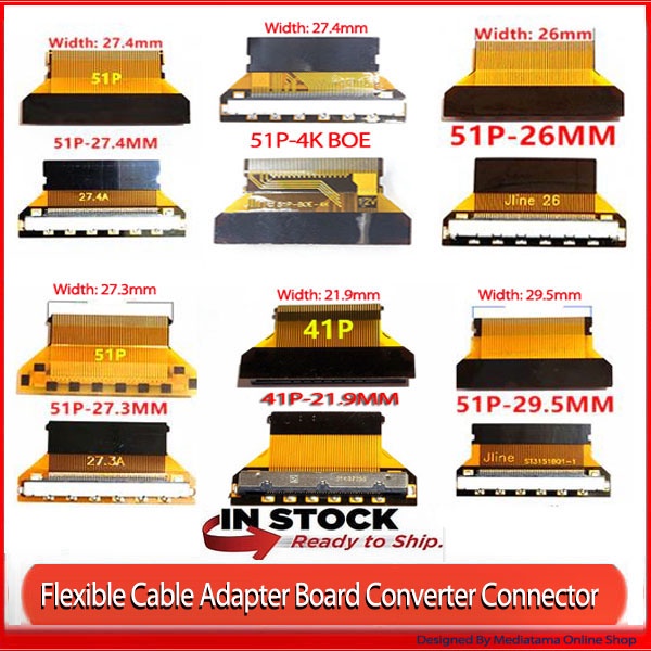 Jual Adopter Board Converter Connector 2K 4K FPC EDP 51pin, 41pin ...