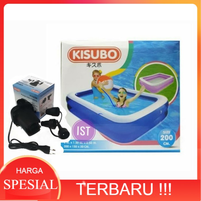 Jual Mainan Anak Terbaru Laki dan Perempuan Kolam Renang Kisubo Kotak 2 Meter Plus Pompa Listrik ...