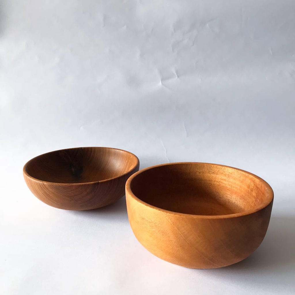 Jual Mangkuk Kayu Jati Wooden Bowl Premium | Shopee Indonesia