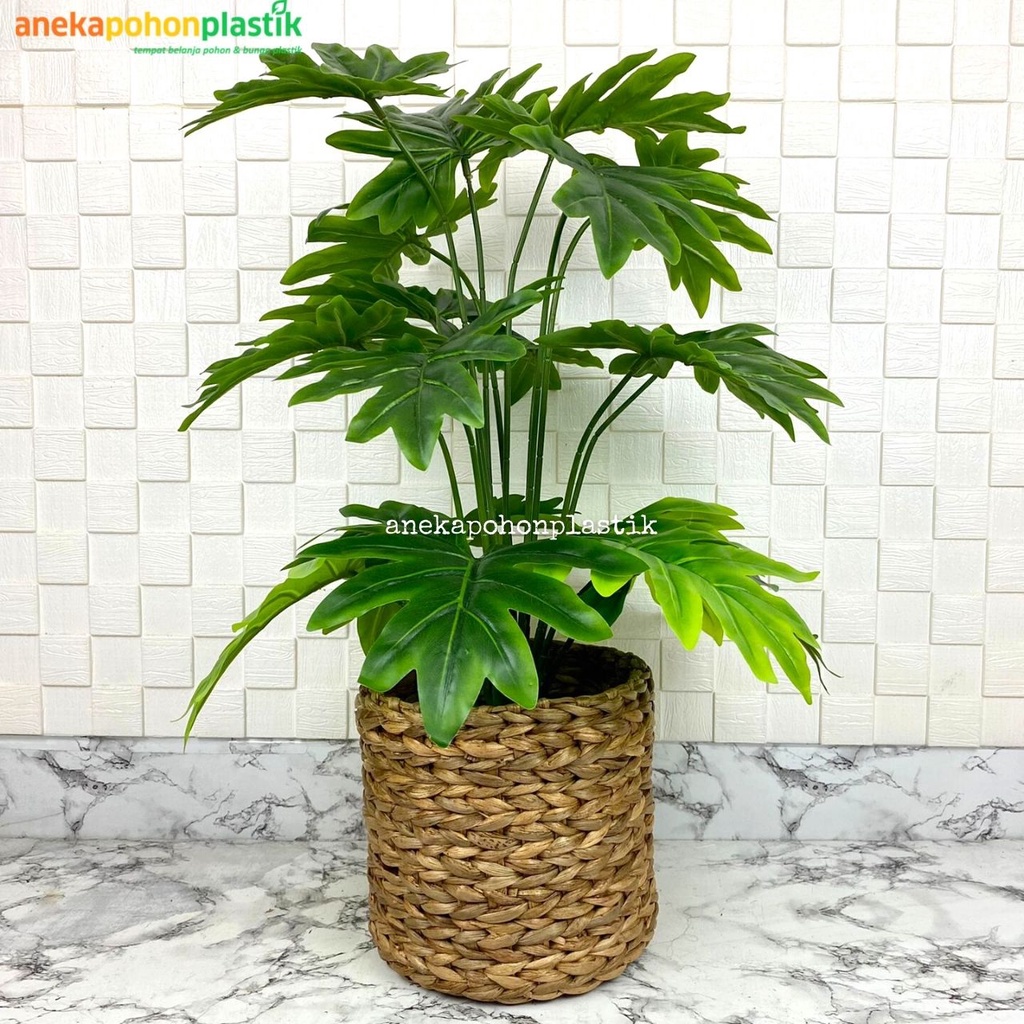 Jual Pohon Artificial Tanaman Hias Daun Monstera Jari Philo Semi Latex ...