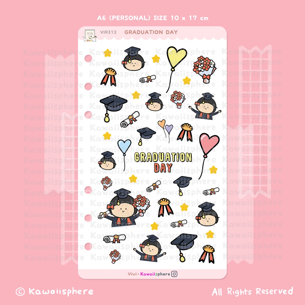 Jual Graduation Day | Happy Graduation Sticker | Journal / Ring Planner ...