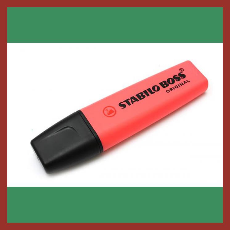 Jual STABILO BOSS WARNA MERAH | HIGHLIGHTER STABILO BOSS WARNA MERAH ...