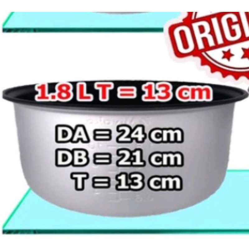 Jual Panci Rice Cooker 1.8 liter ceper, MIYAKO ORIGINAL | Shopee Indonesia