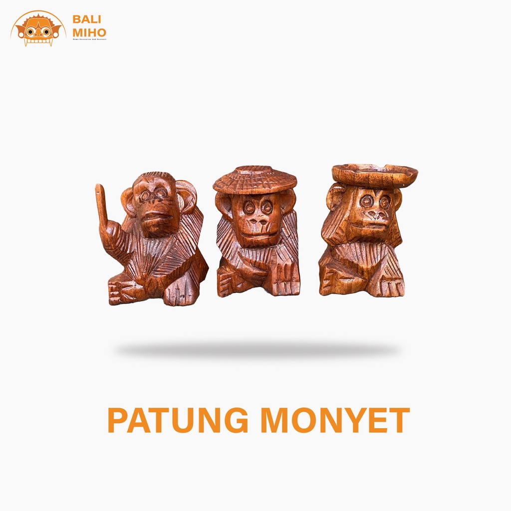 Jual Patung Monyet Kayu 12 cm - Patung Kera Kayu - Pajangan Monyet ... Jual Patung Monyet Kayu 12 cm - Patung Kera Kayu - Pajangan Monyet ...