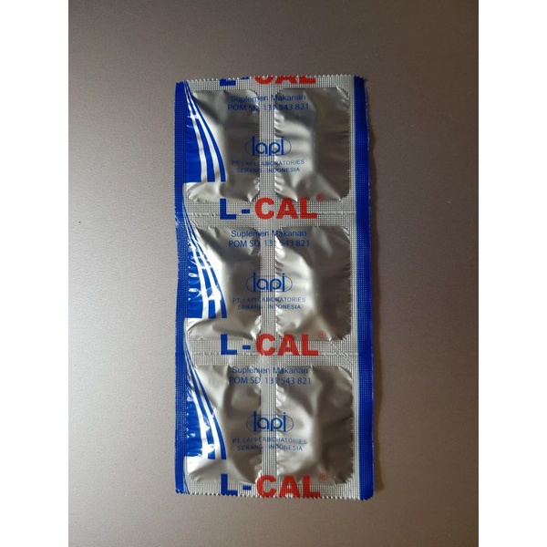 Jual L cal suplemen kesehatan tulang 1 strip isi 6 tablet | Shopee ...