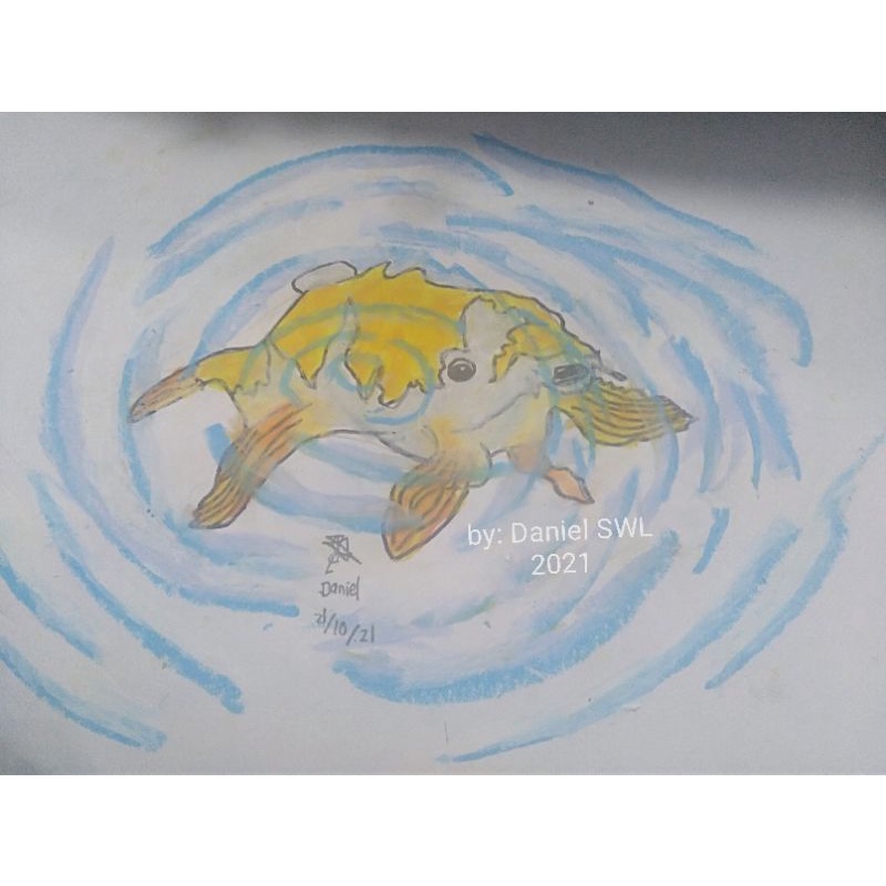 Jual lukisan original karya anak umur 9 tahun kelas 4 SD gambaran usia ...