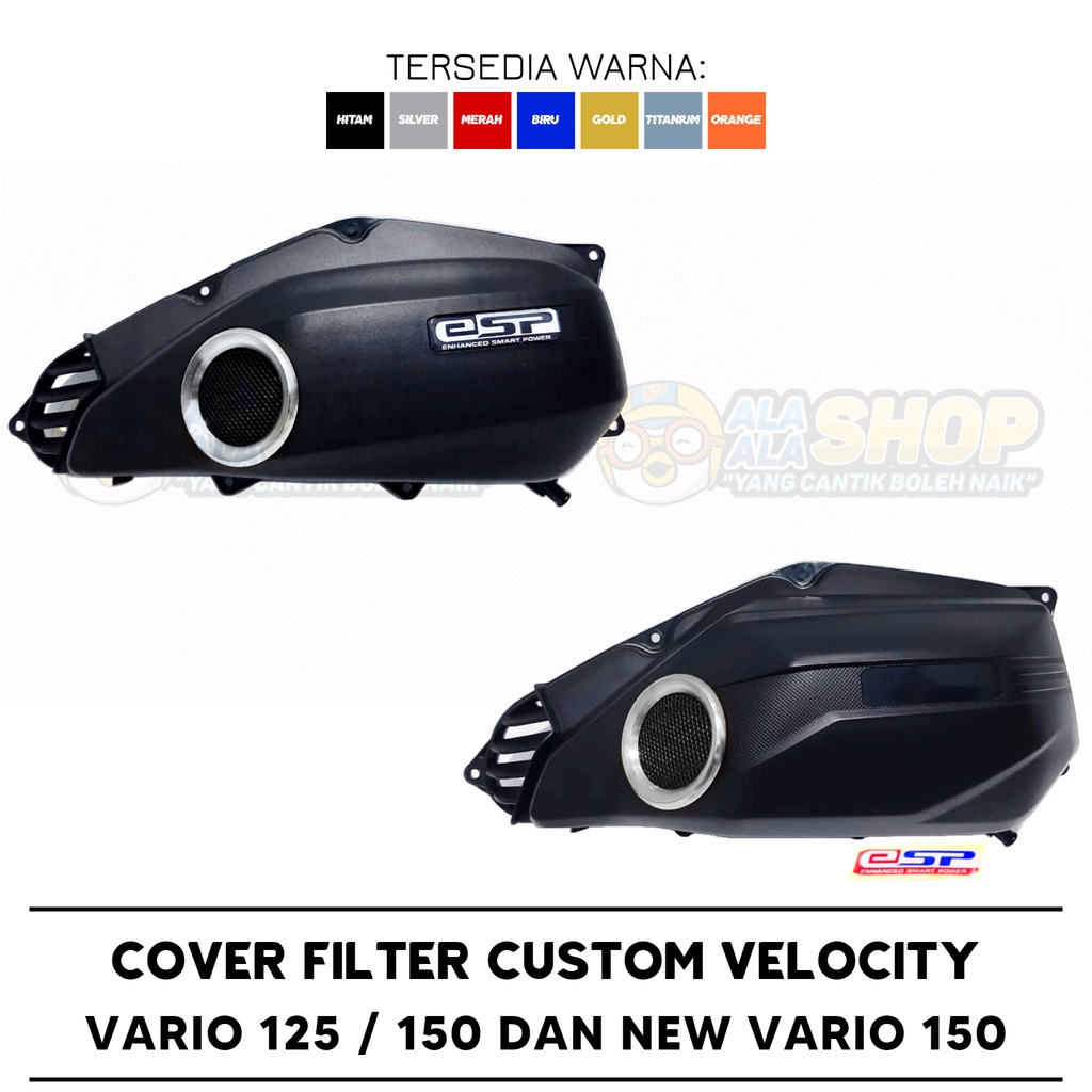 Jual Cover Filter Custom Velocity Vario 125 / 150 PCX CBU Original ...
