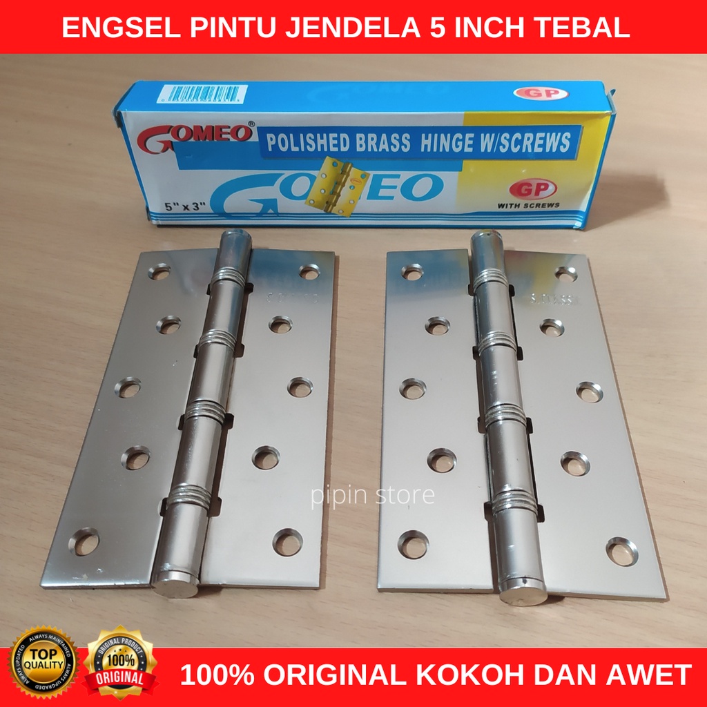 Jual Engsel Pintu 5 Inch Tebal Stainless Engsel Jendela Pintu Rumah ...
