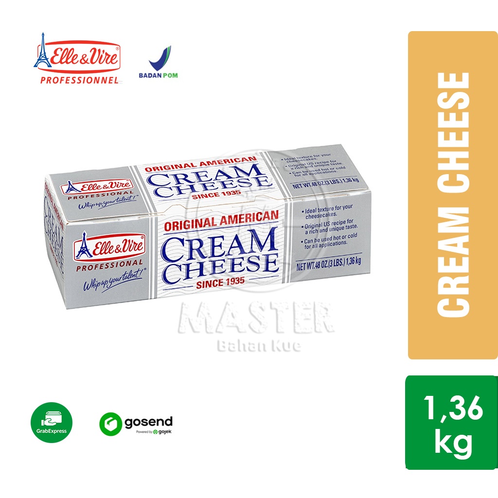 Jual Elle Vire Cream Cheese Original American 34% [1,36 kg] KHUSUS ...