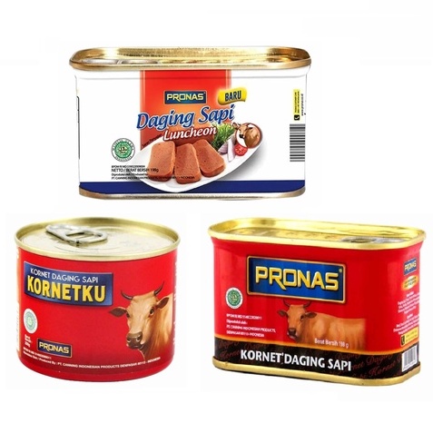 Jual makanan kaleng Pronas kornetku cornet beef 198 gr, 200 gr dan ...