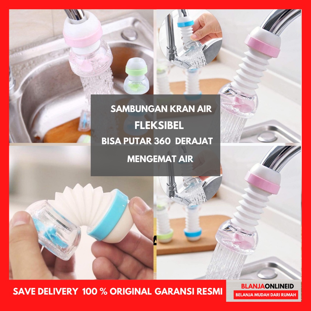 Jual Sambungan Kran/Keran Air Transfaran Putar 360 Derajat Plastik Bisa Untuk Semua Kran ...