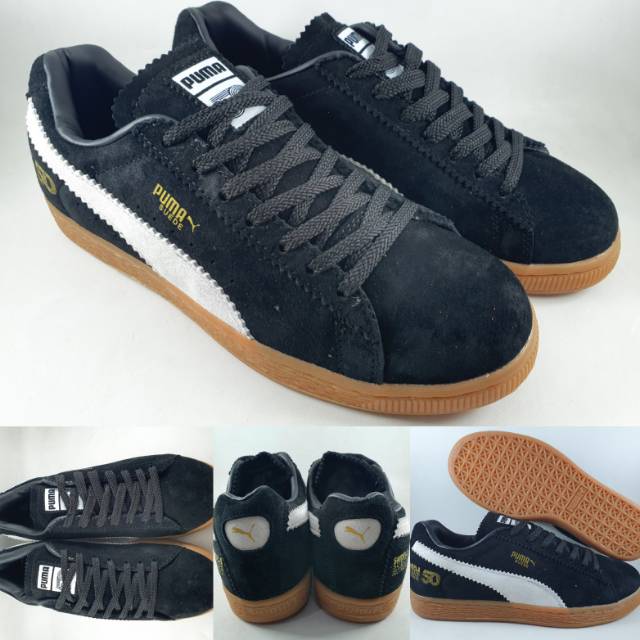 Jual Sepatu Kets Puma Suede 50 X Michael Lau Sample Black White Gumsole ...