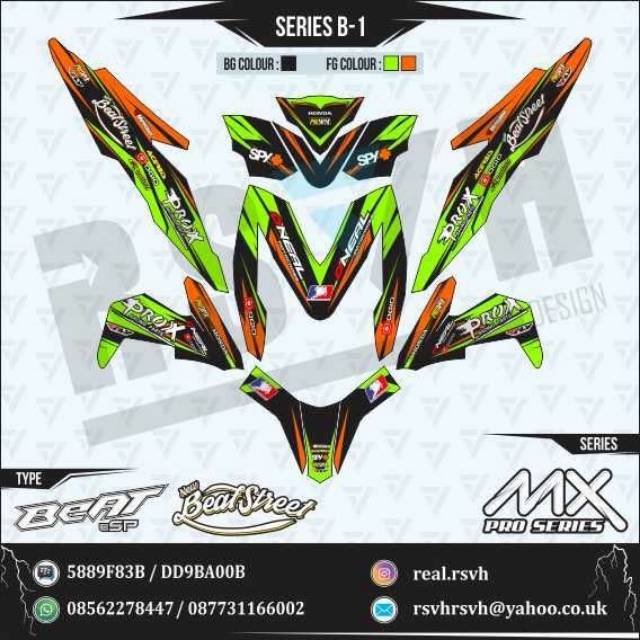 Jual Decal Motor Honda Beat Esp x Beat Street - MX Pro Series 2 ...