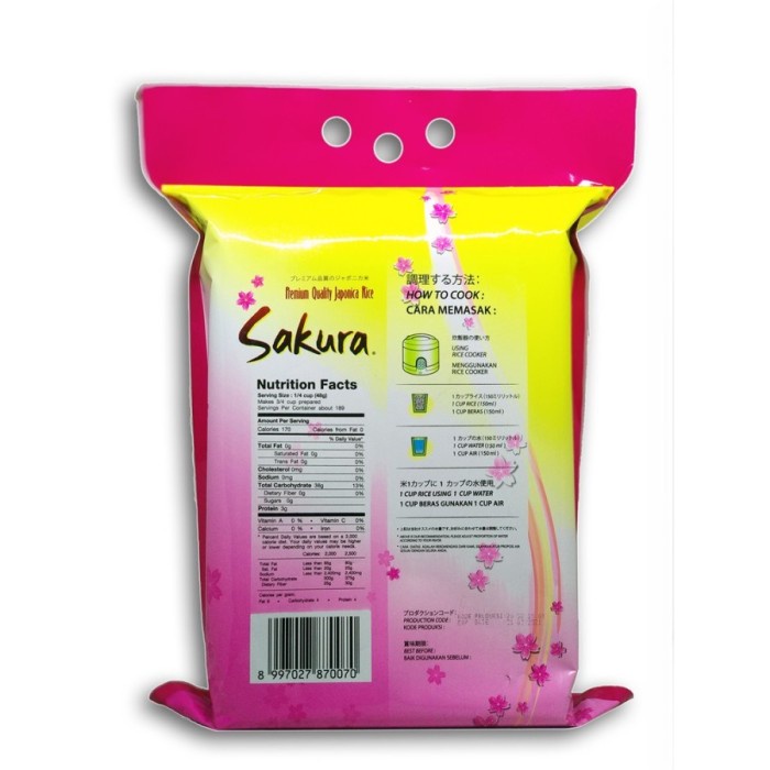 Jual Sakura Rice 5kg Beras Sushi Jepang Pulem | Shopee Indonesia
