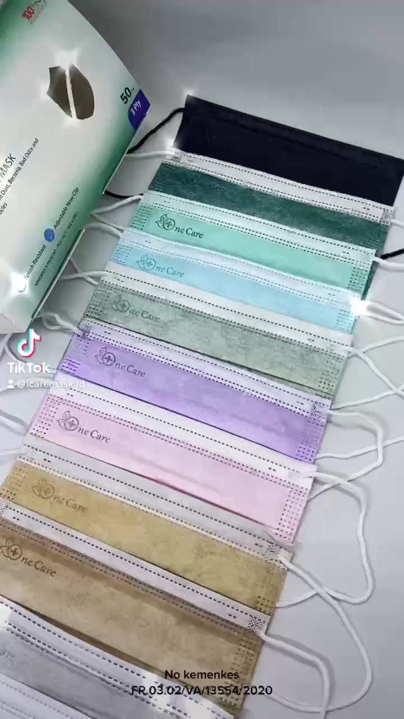 Jual Masker OneCare Indonesia Earloop One Care Lokal kemenkes Surgical ...