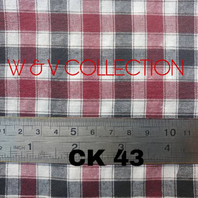 Jual Kain kotak seragam CK 43. Lebar 150cm. | Shopee Indonesia
