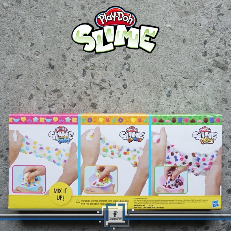Jual Playdoh Slime Cereal Themed 3 Pack Lil Charm Puff Rainbow Play Doh ...