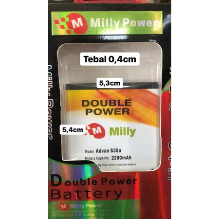 Jual BATERAI ADVAN S35A MILLY DOUBLE POWER | Shopee Indonesia