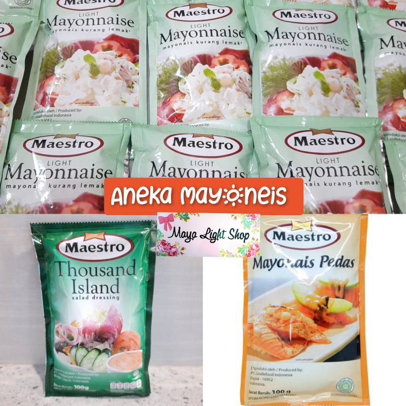 Jual Mayones maestro 100gr mayonnaise plain mayonais topping mentai ...